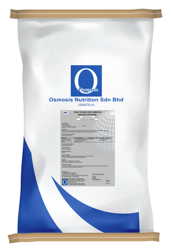 Osmosis Nutrition - OMS Tilmicosin 200 MG/G Premix Powder » PeterLabs ...
